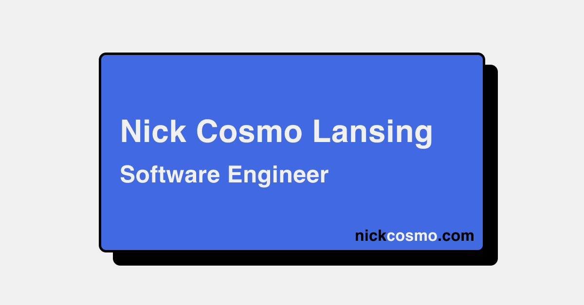 Nick Cosmo